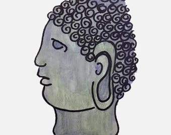 Buddha drawing | Etsy