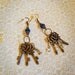 Blue Crystal Key Ring earrings. Key earrings Charming