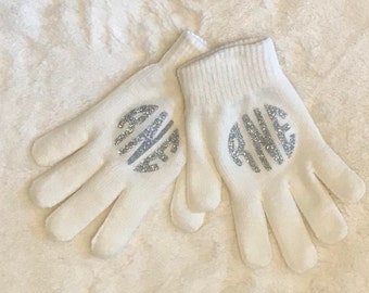 Monogram gloves | Etsy