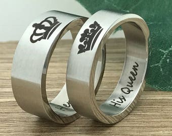King and queen ring | Etsy