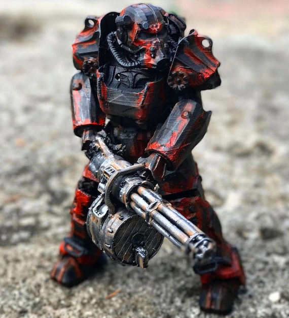 Fallout 4 T60 Power Armor With Minigun Display Model 6 & 9