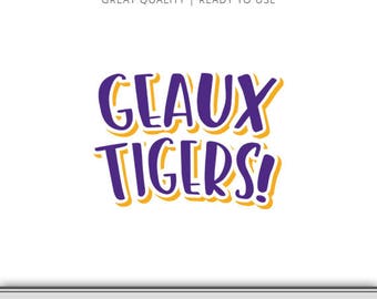 Geaux tigers svg | Etsy