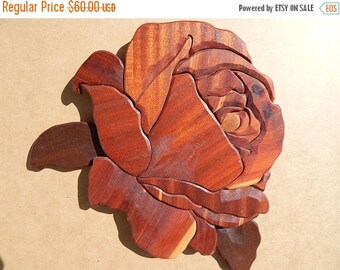 Intarsia rose | Etsy