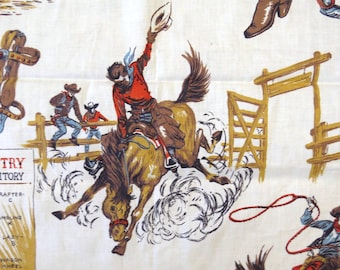 Western print fabric | Etsy