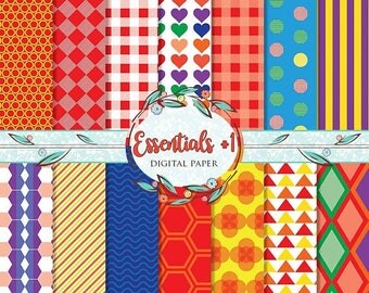 Digital Paper Patterns Illustrations Prints & by QuirkySewing