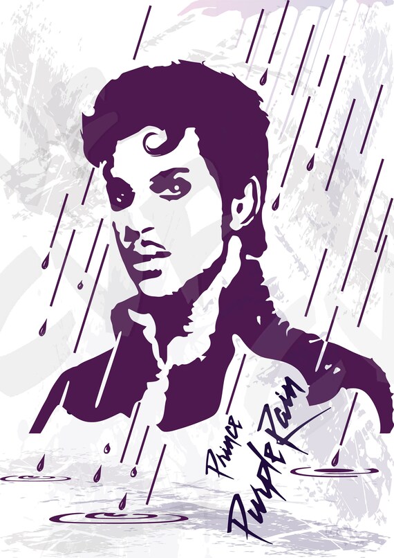 Vector PURPLE RAIN PRINCE ai eps png pdf svg dxf jpg