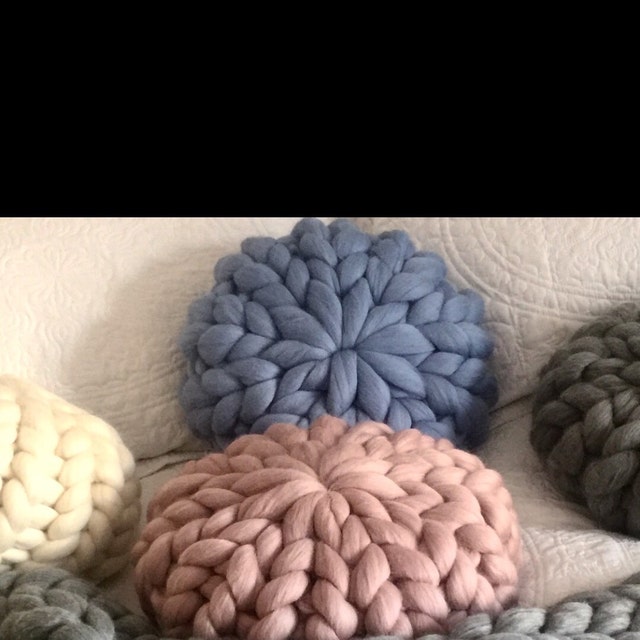 Chunky Knit Blankets Cushions and Merino Wool by SaintWools