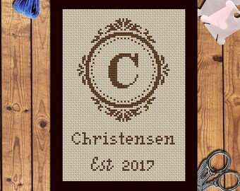 Name cross stitch | Etsy