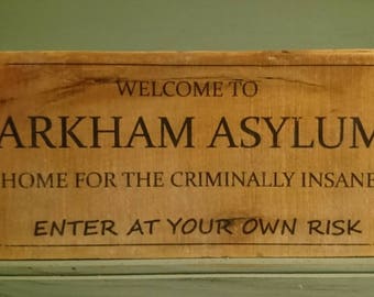 Insane asylum sign | Etsy
