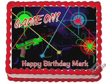 Laser tag cake | Etsy