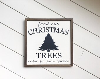 Christmas tree sign | Etsy