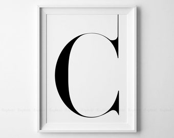 Letter c print | Etsy