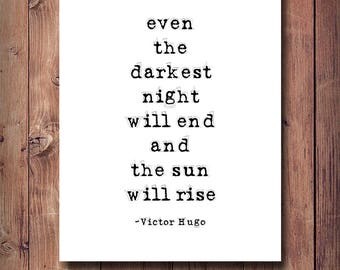 Victor hugo quote | Etsy