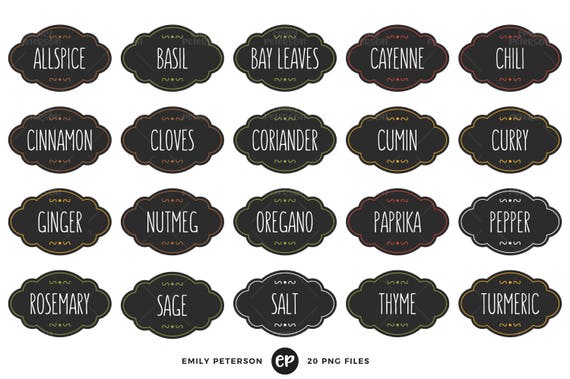 Spice Labels Clip Art Spice Clipart Labels Clip Art