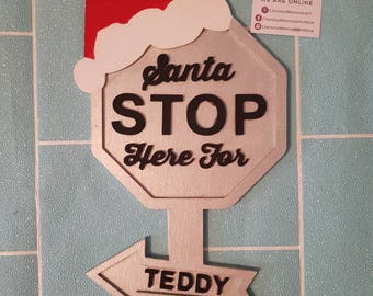 Santa stop here | Etsy