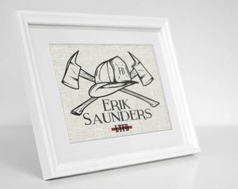 Firefighter frame | Etsy