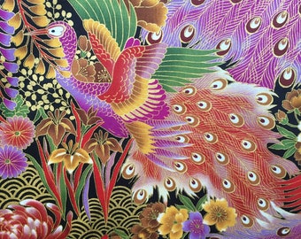 Peacock fabric | Etsy