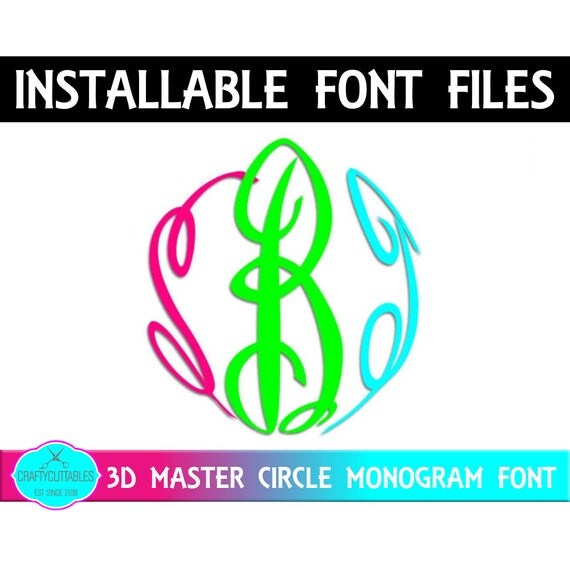 Master Circle Monogram Embroidery Font Instant Download | Ahoy Comics