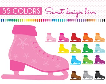 Ice skates clipart | Etsy