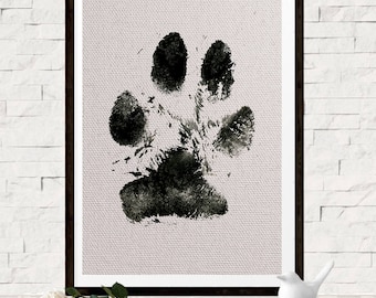 Paw print art | Etsy