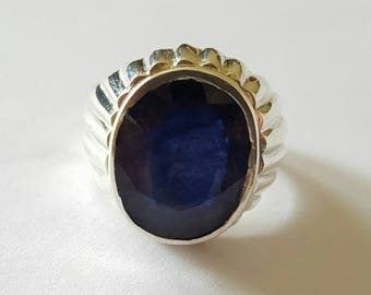 Neelam stone ring | Etsy