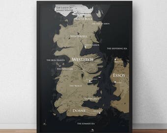 Westeros map | Etsy