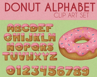 Donut fonts | Etsy
