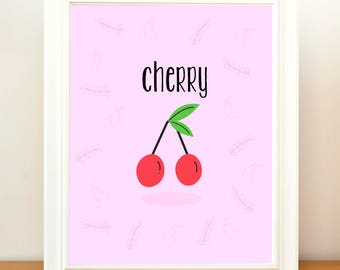 You Are My Cherry On Top Cherry Wall Art With a Cherry on