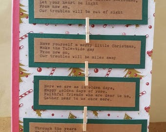 Christmas carol card | Etsy