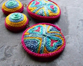 Fiber jewelry | Etsy