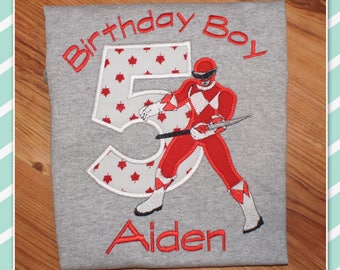 Power ranger birthday shirt | Etsy