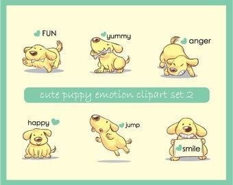 Puppy clipart | Etsy