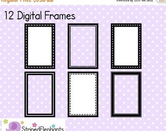 Digital Rectangle Frames 20 Colorful Rectangles with little
