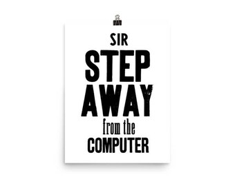 Computer Geek Wall Art Poster Set of 4 No.1 Computer Room
