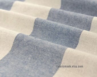 Striped linen fabric | Etsy