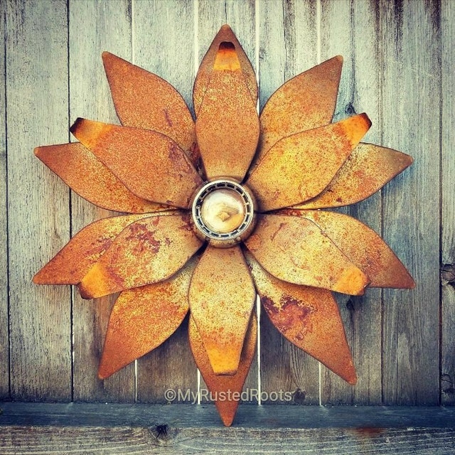 Unique yard art featuring vintage automotive by MyRustedRoots