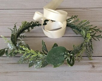 Winter flower crown | Etsy