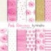 Flamingo Digital Paper Pink and Mint Flamingos background