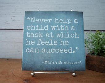 Maria Montessori Quote Education Print INSTANT Download 8x10