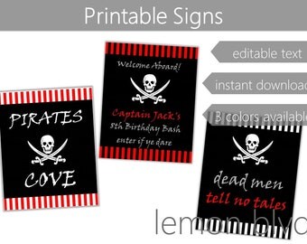 Pirate signs | Etsy