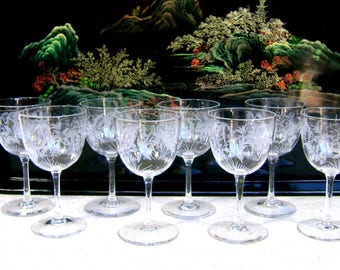 Antique stemware | Etsy