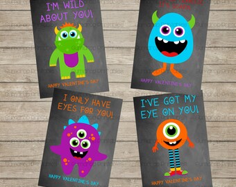 Monster valentine | Etsy