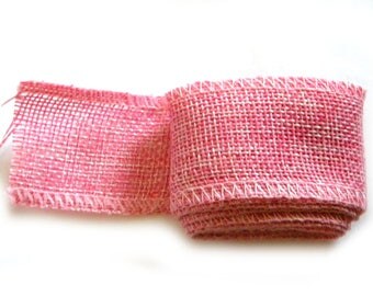 Pink burlap | Etsy