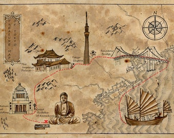 Treasure map | Etsy