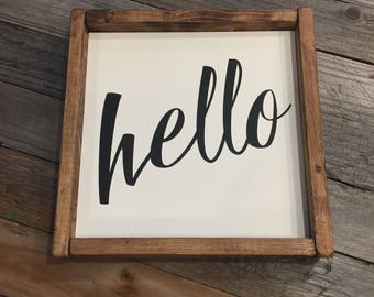 Hello sign | Etsy