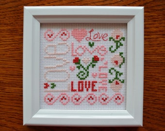 Love cross stitch | Etsy