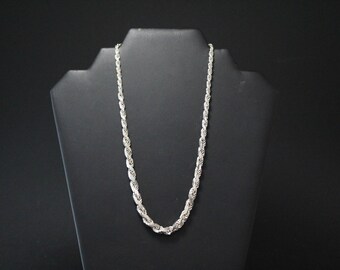 Silver rope chain | Etsy