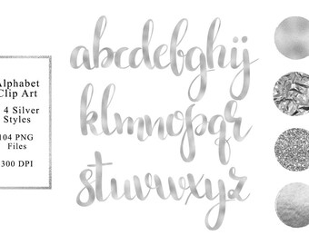 Silver letters | Etsy