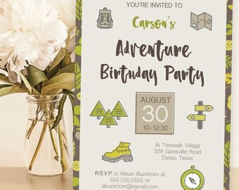 Hiking invitation | Etsy