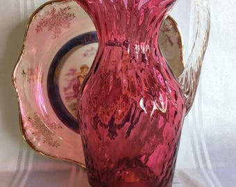 Cranberry glass | Etsy